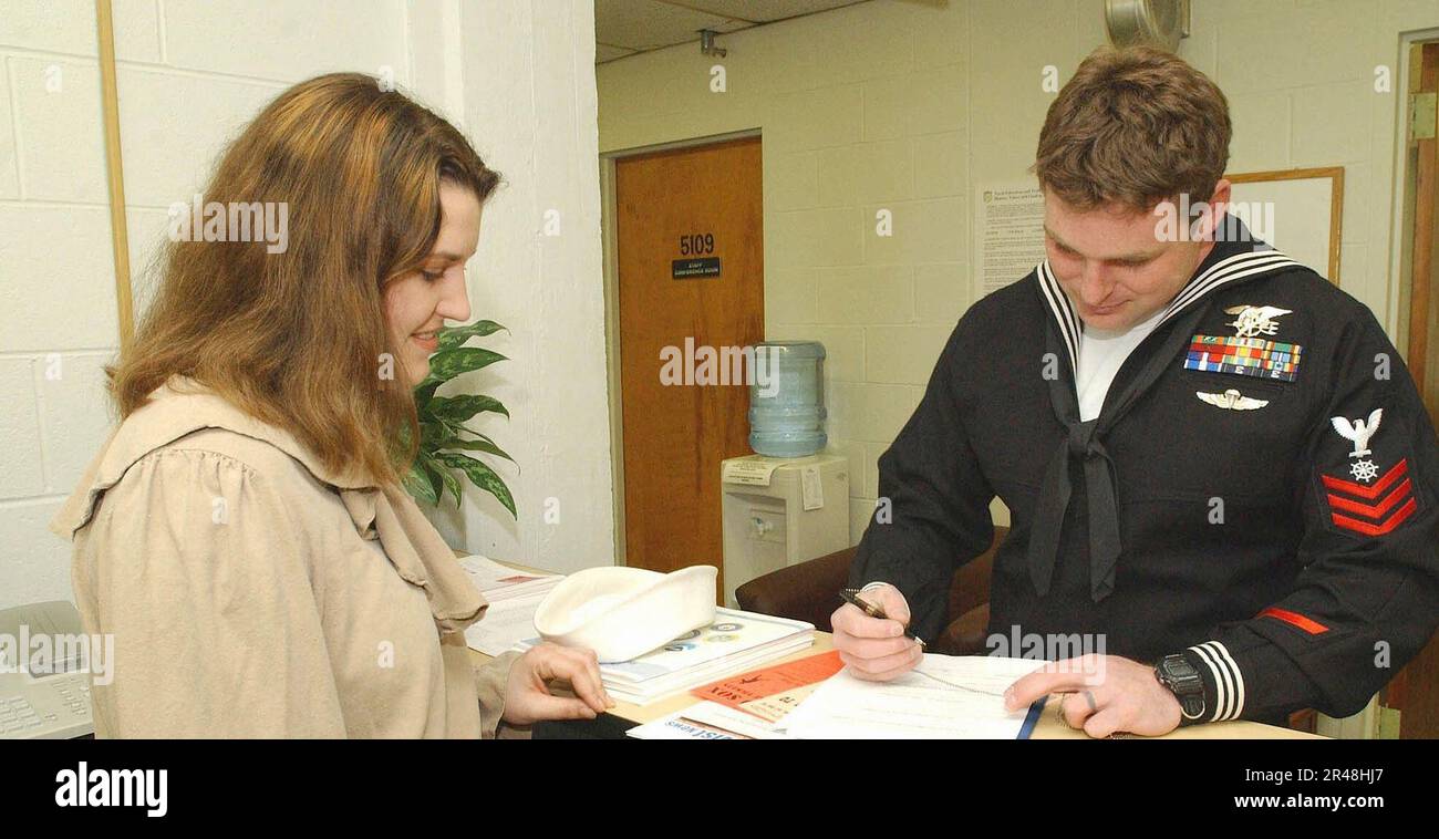 US Navy BOOST check-in Stock Photo - Alamy