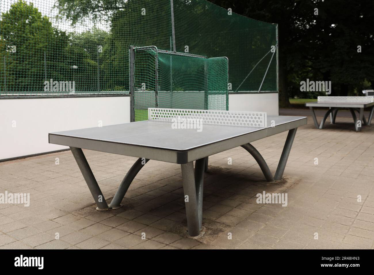 Outdoor table tennis tables hi-res stock photography and images - Alamy