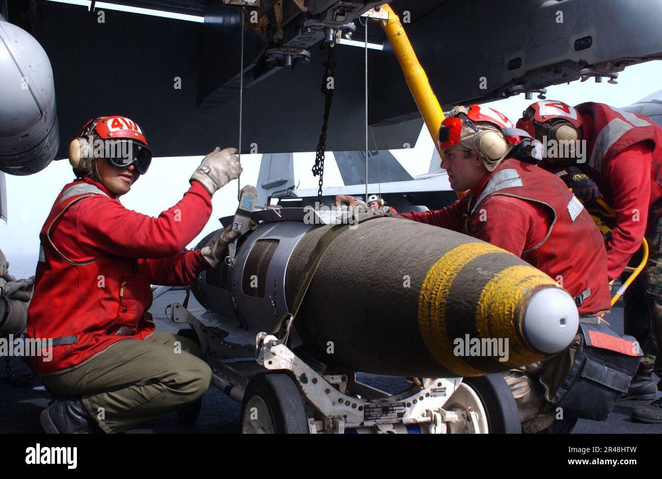 US Navy JDAM Loaded on an F-A-18 Stock Photo - Alamy
