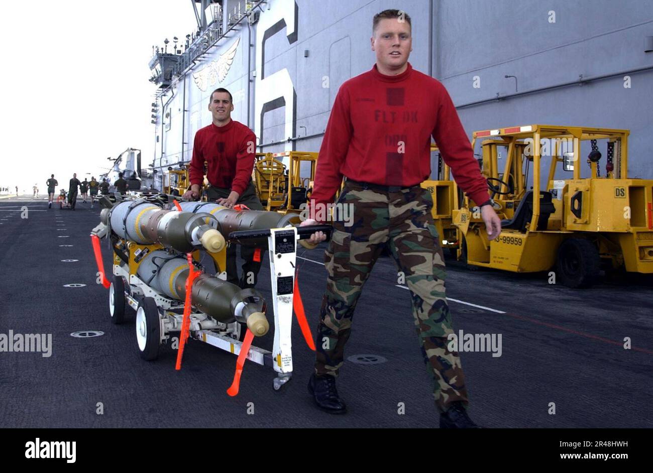 US Navy Ordnancement load Laser Guided Bombs Stock Photo - Alamy
