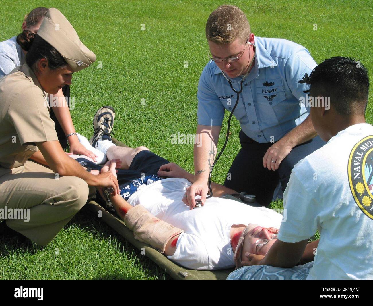 US Navy 200 command members, Federal Fire Department personnel, and ...