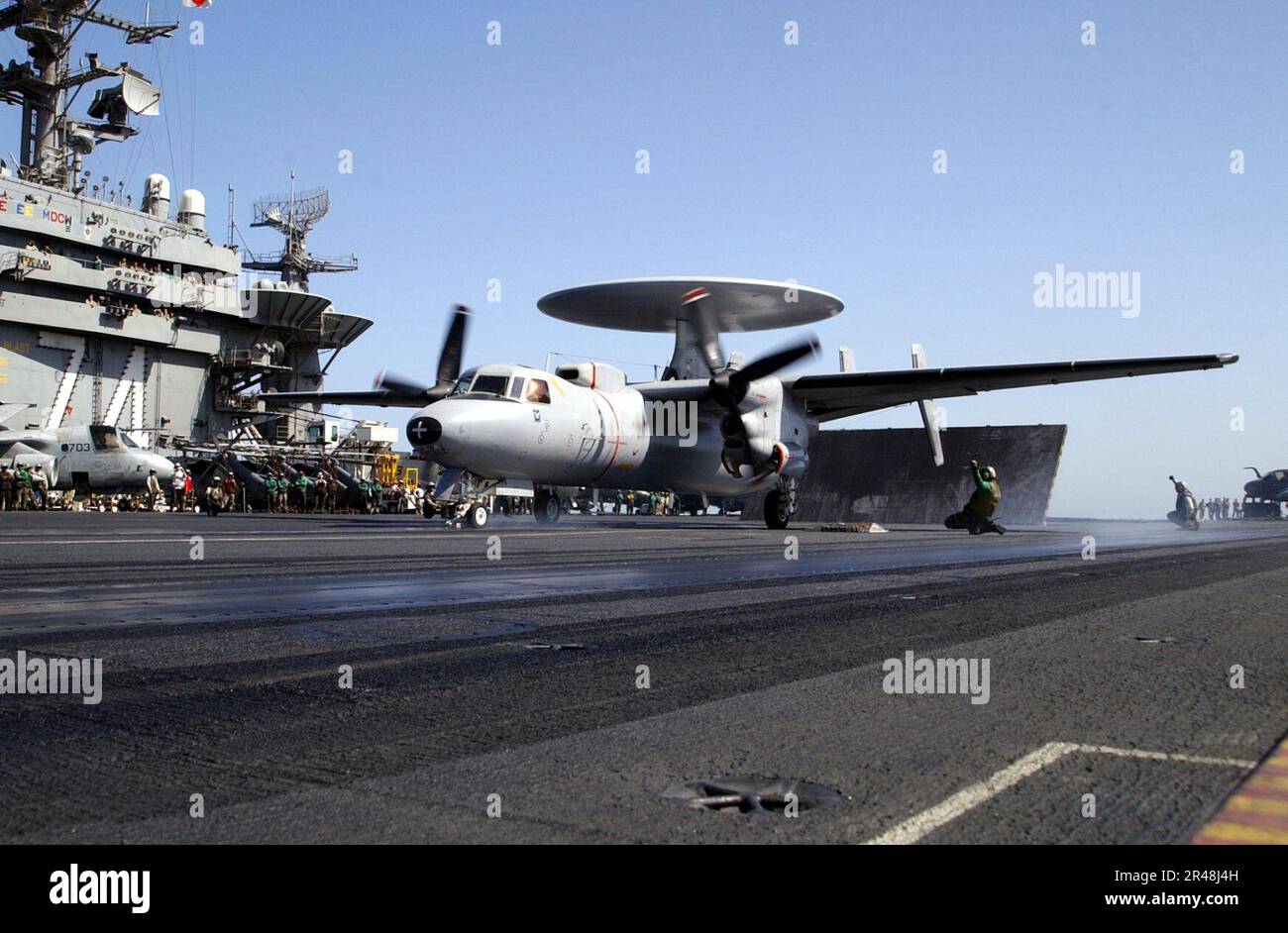 US Navy USS Stennis - French E-2C Stock Photo - Alamy
