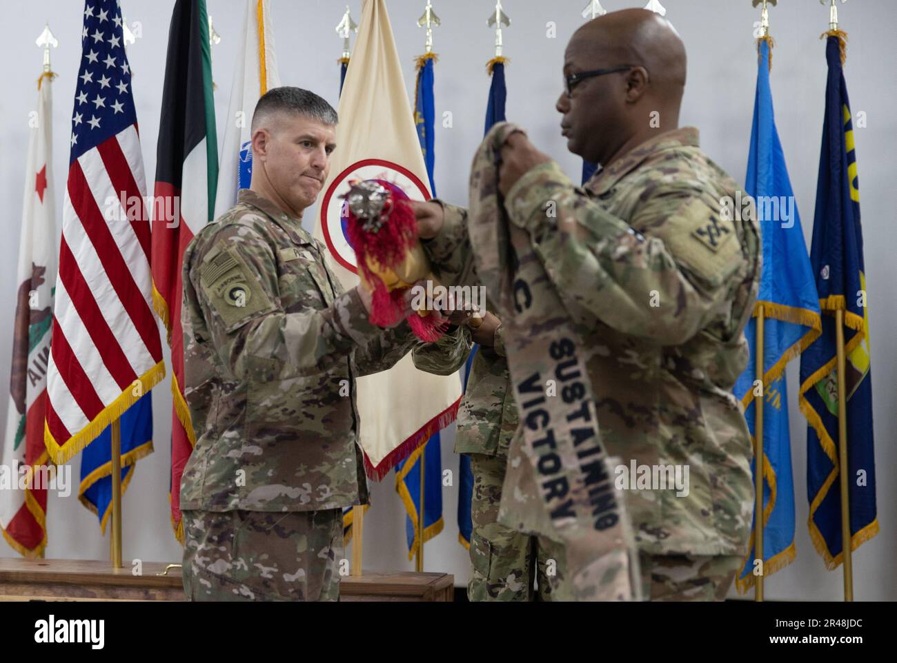 U.S. Army Reserve Soldiers Col. Stephen Pazak (left), chief of staff ...