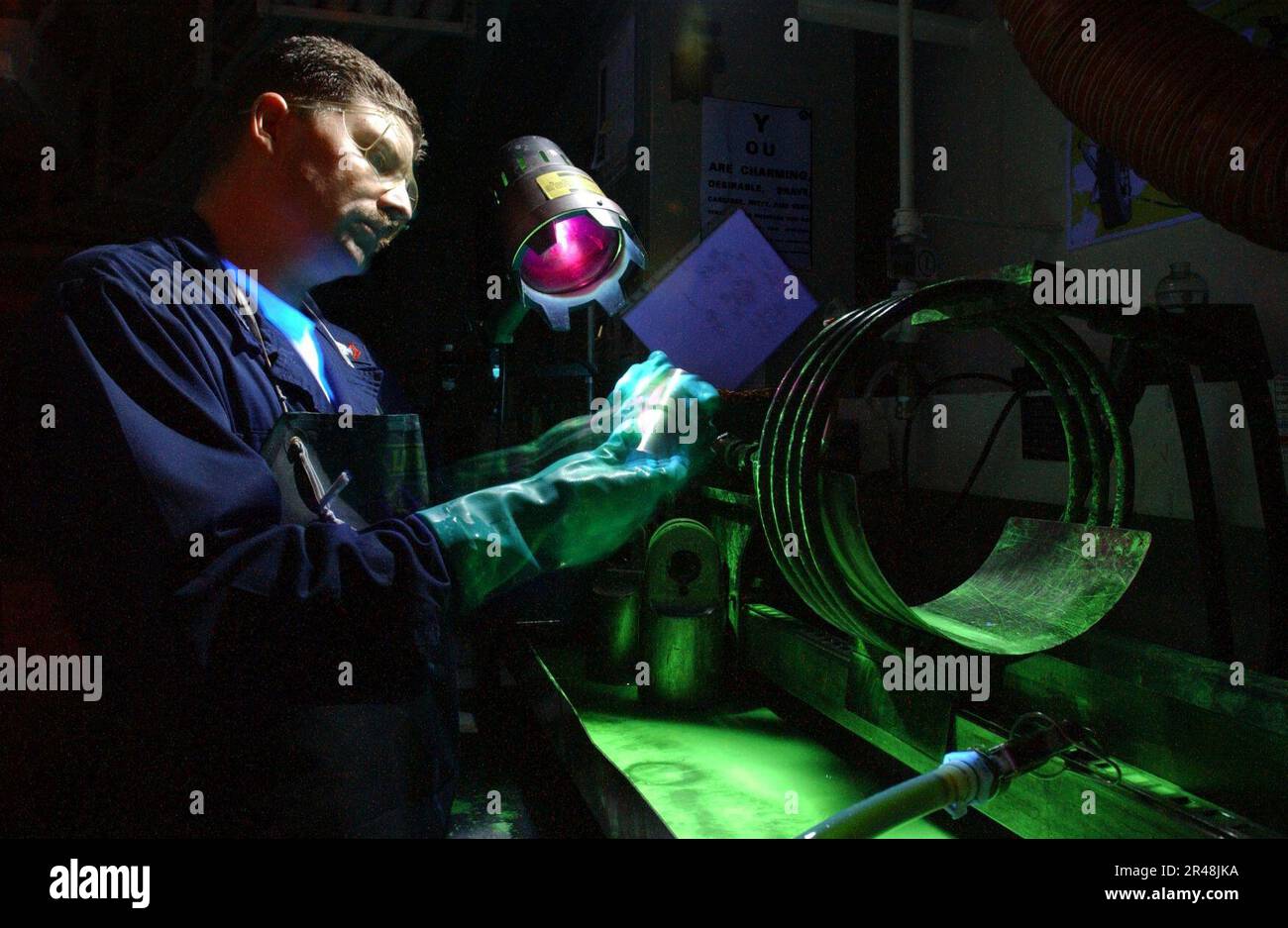 US Navy Petty Officer Conducts Inspection Stock Photo - Alamy