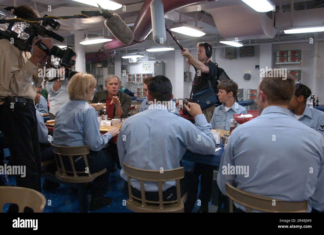 US Navy Sailors on Mess Decks Stock Photo - Alamy