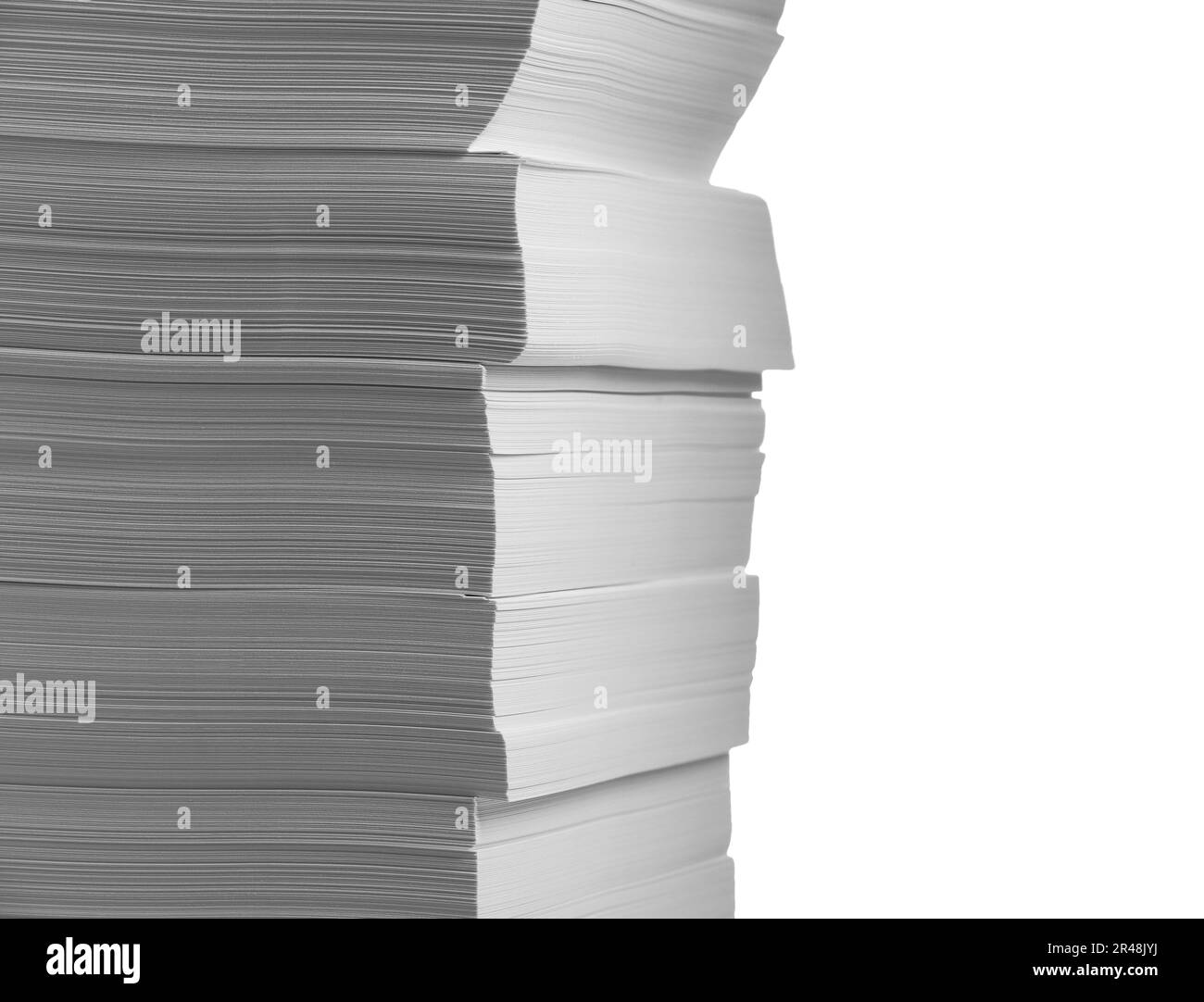 Stack of paper sheets on white background Stock Photo - Alamy