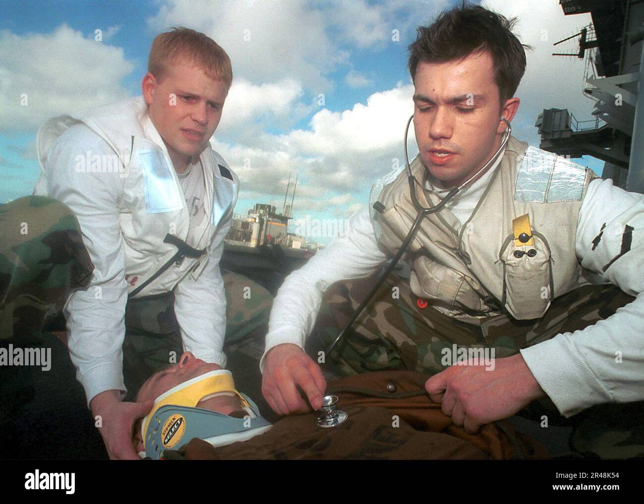 US Navy USS Washington - casualty simulation Stock Photo - Alamy