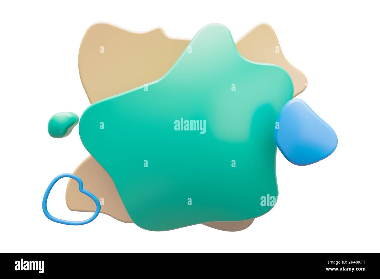 Colored amoeba shape to use as a text base with quotes Stock Photo - Alamy