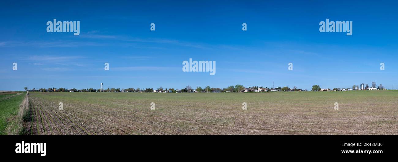 Panorama of the town of Bison, county seat of Perkins County, South ...