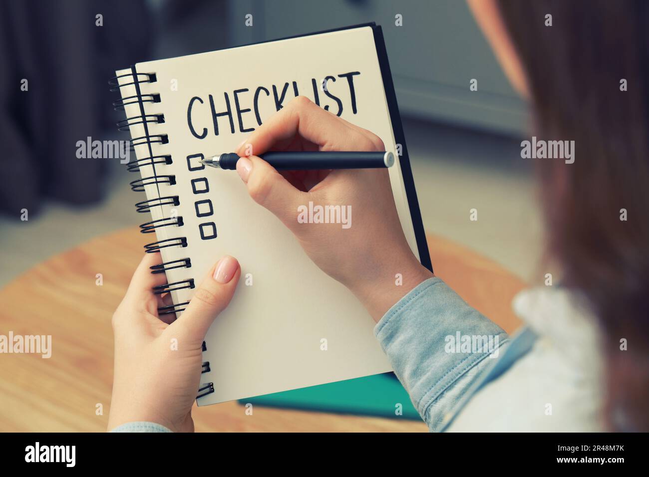 Woman filling audit checklist hi-res stock photography and images - Alamy