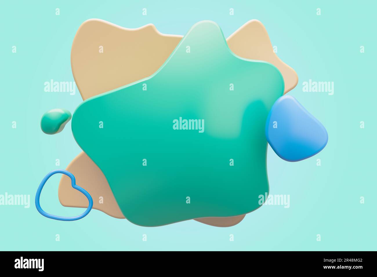 Colored amoeba shape to use as a text base with quotes Stock Photo - Alamy