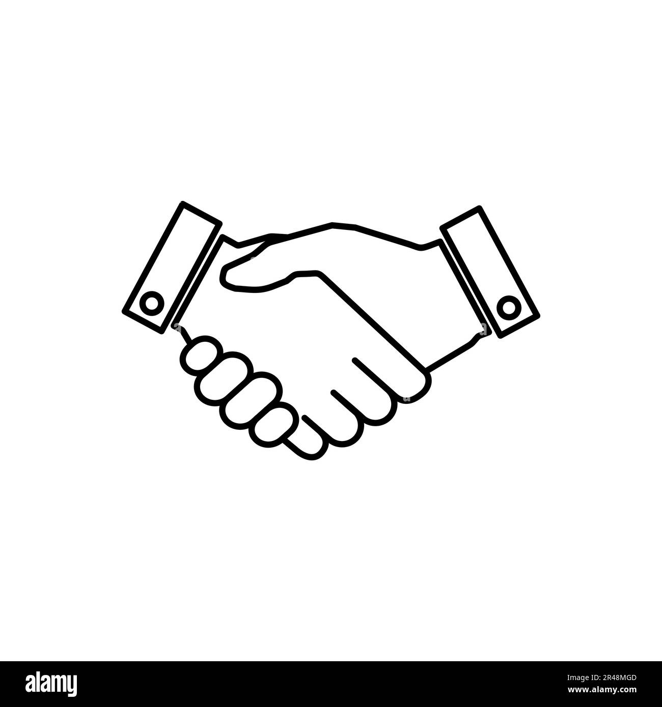 Handshake icon vector. business handshake. contact agreement Stock ...
