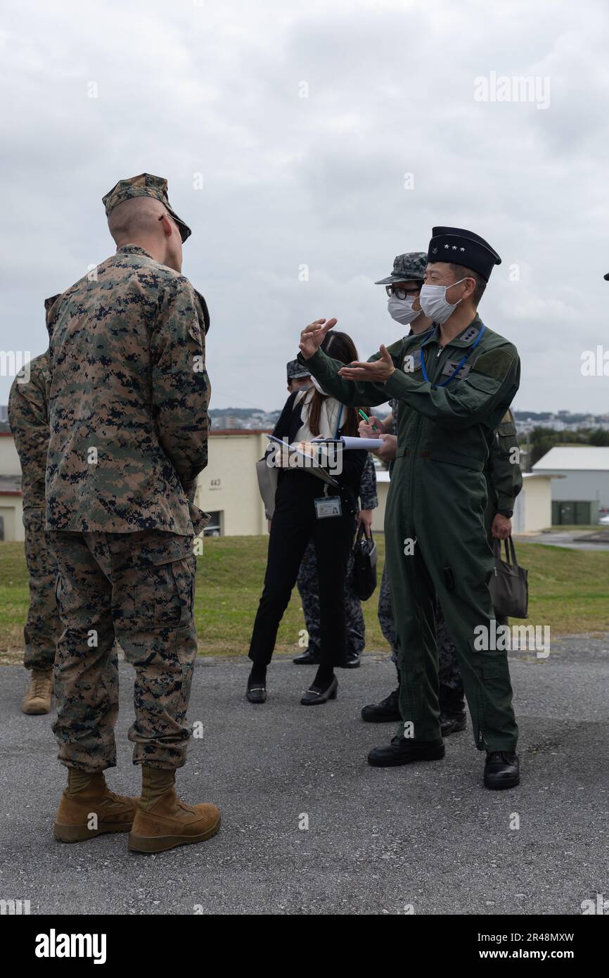 U.S. Marines assigned to of Marine Air Control Squadron (MACS) 4 brief ...