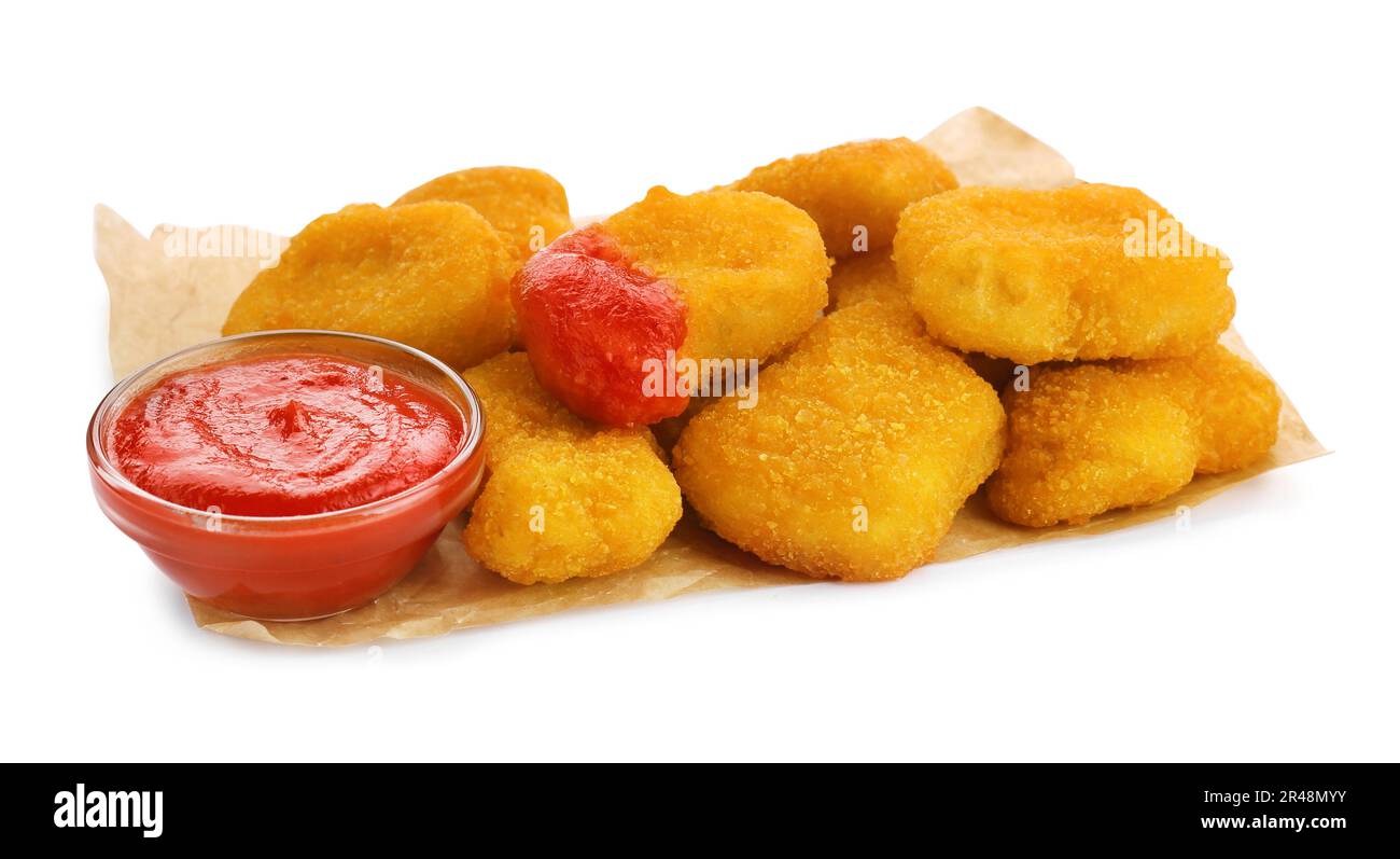 Many tasty chicken nuggets Cut Out Stock Images & Pictures - Alamy