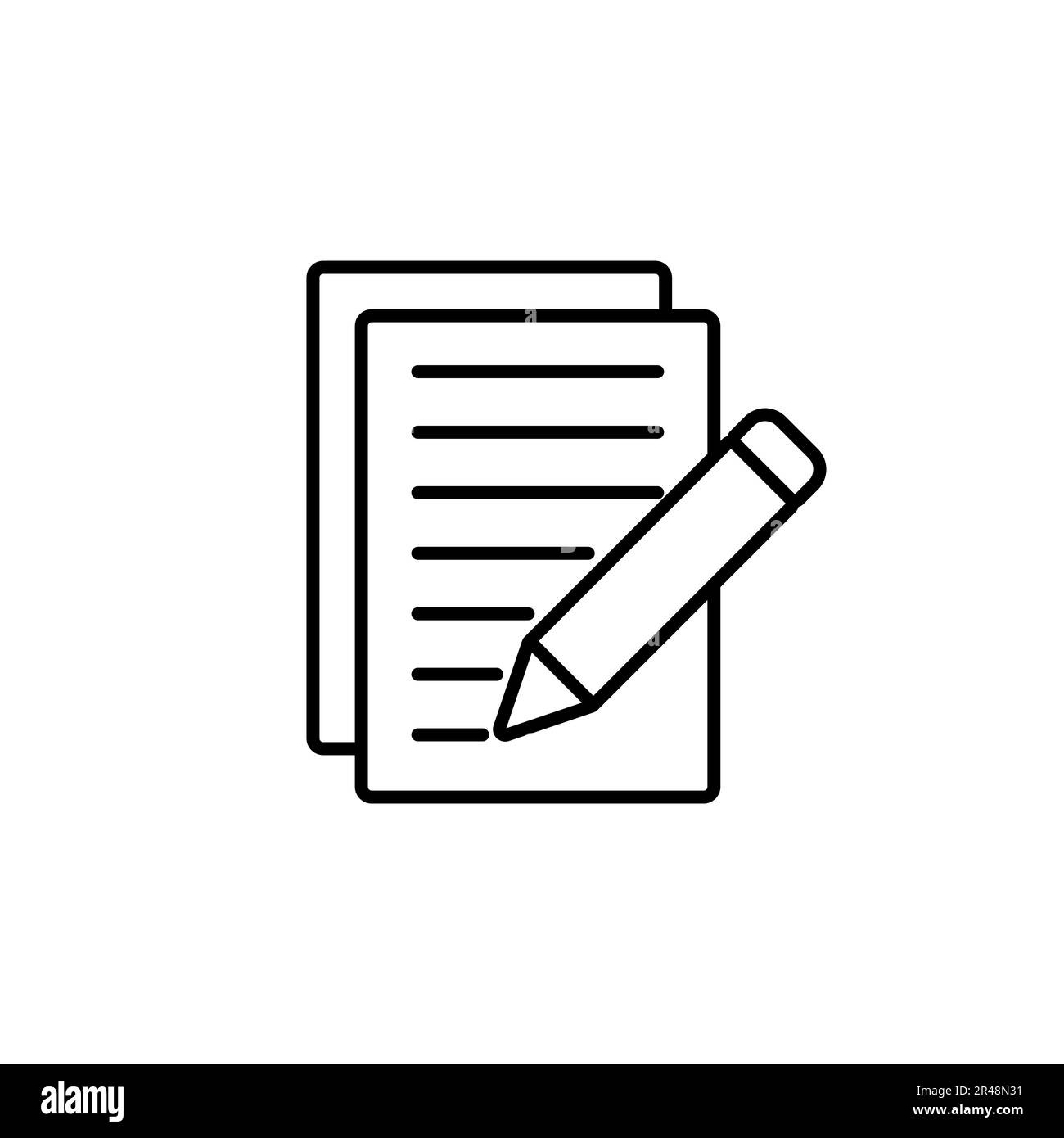 Paper And Pencil Clipart Black And White