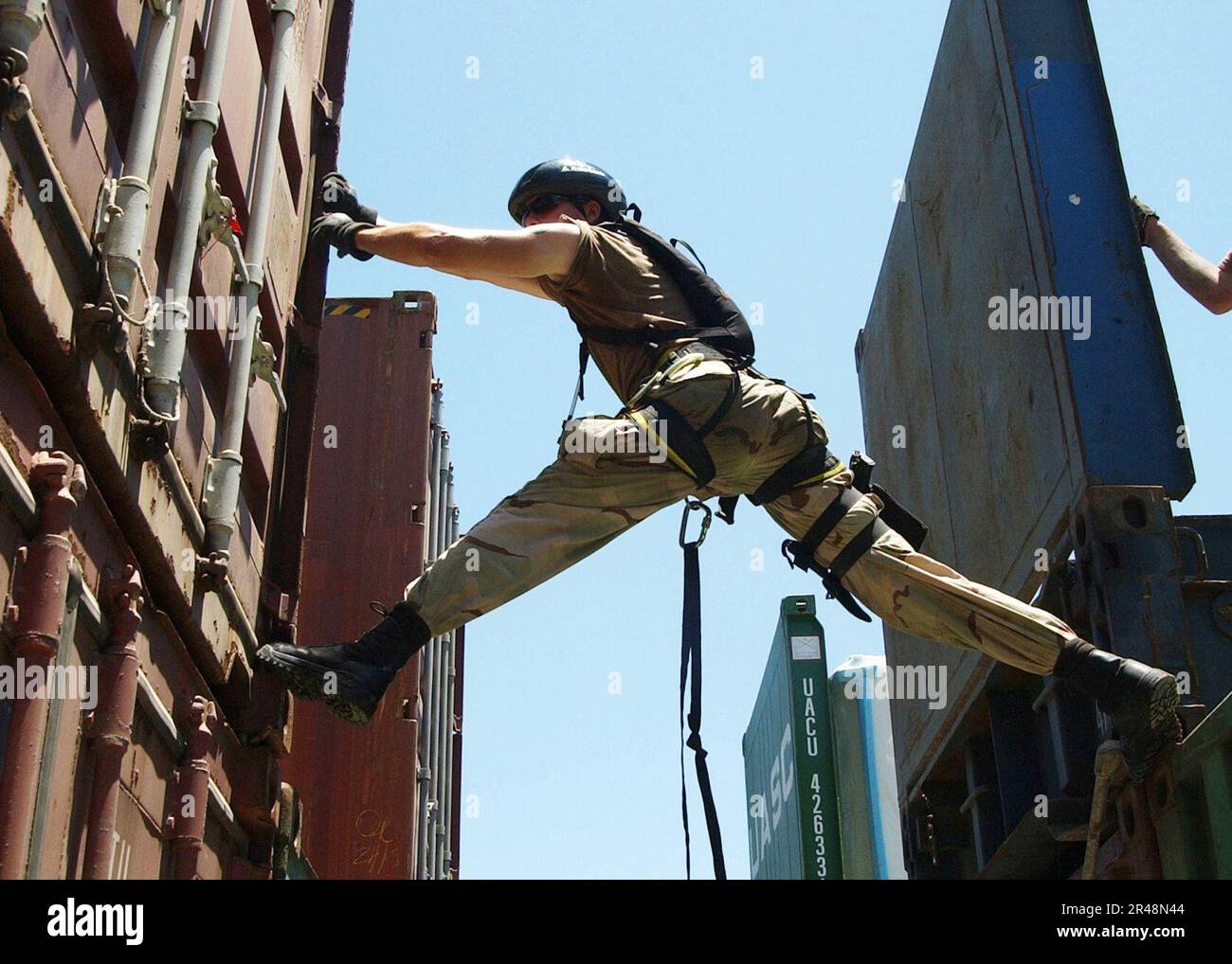 US Navy A U.S. Navy Sailor assigned to a boarding team from the ...