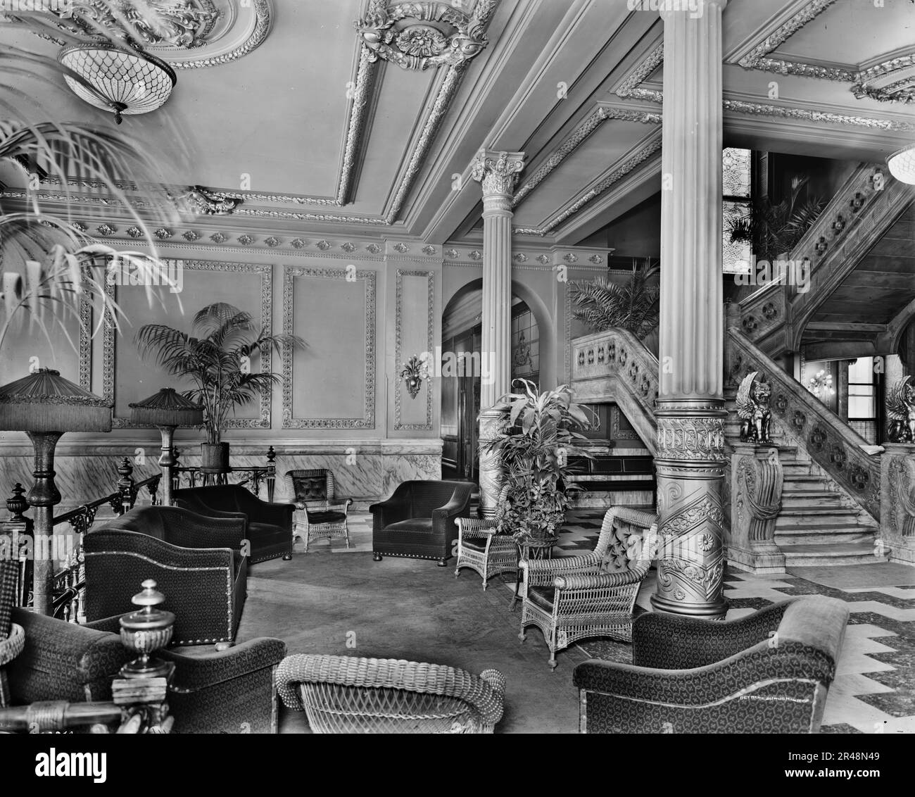 Marble stair, foyer, Murray Hill Hotel, New York, N.Y, between 1905 and ...