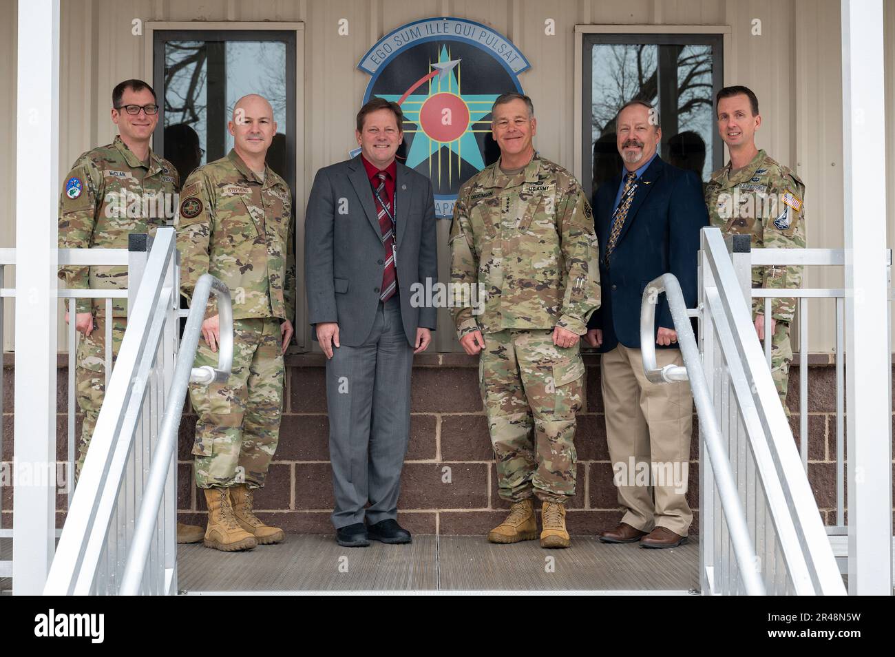U.S. Army Gen. James Dickinson, U.S Space Command commander (center ...