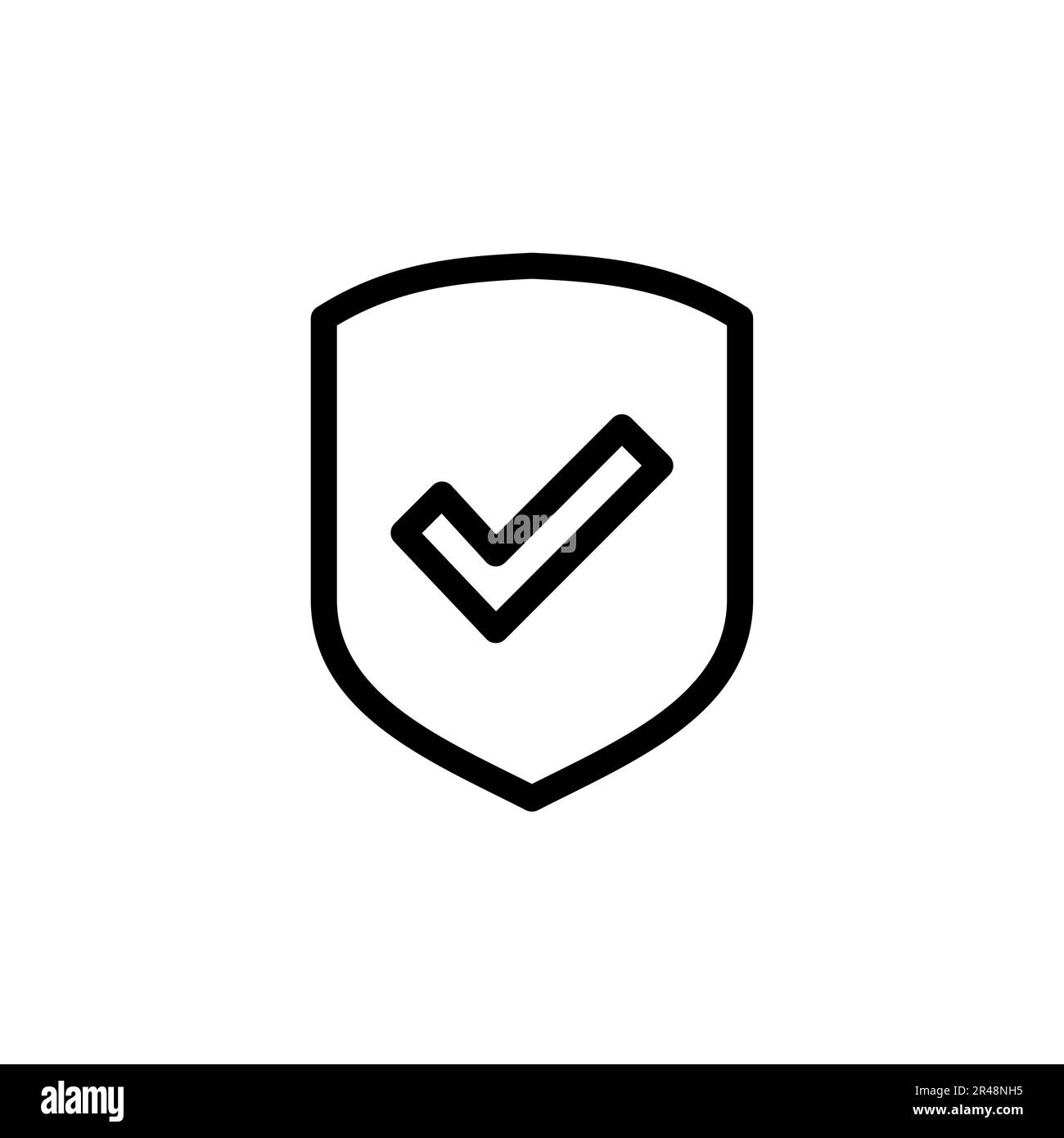 Shield check mark icon vector Stock Vector Images - Alamy