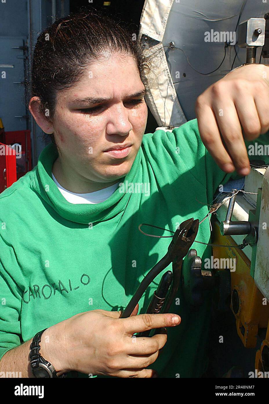 US Navy Engine preparation - scheduled testing Stock Photo - Alamy