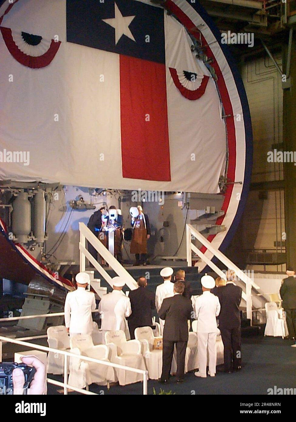 US Navy USS Texas - keel laying Stock Photo - Alamy