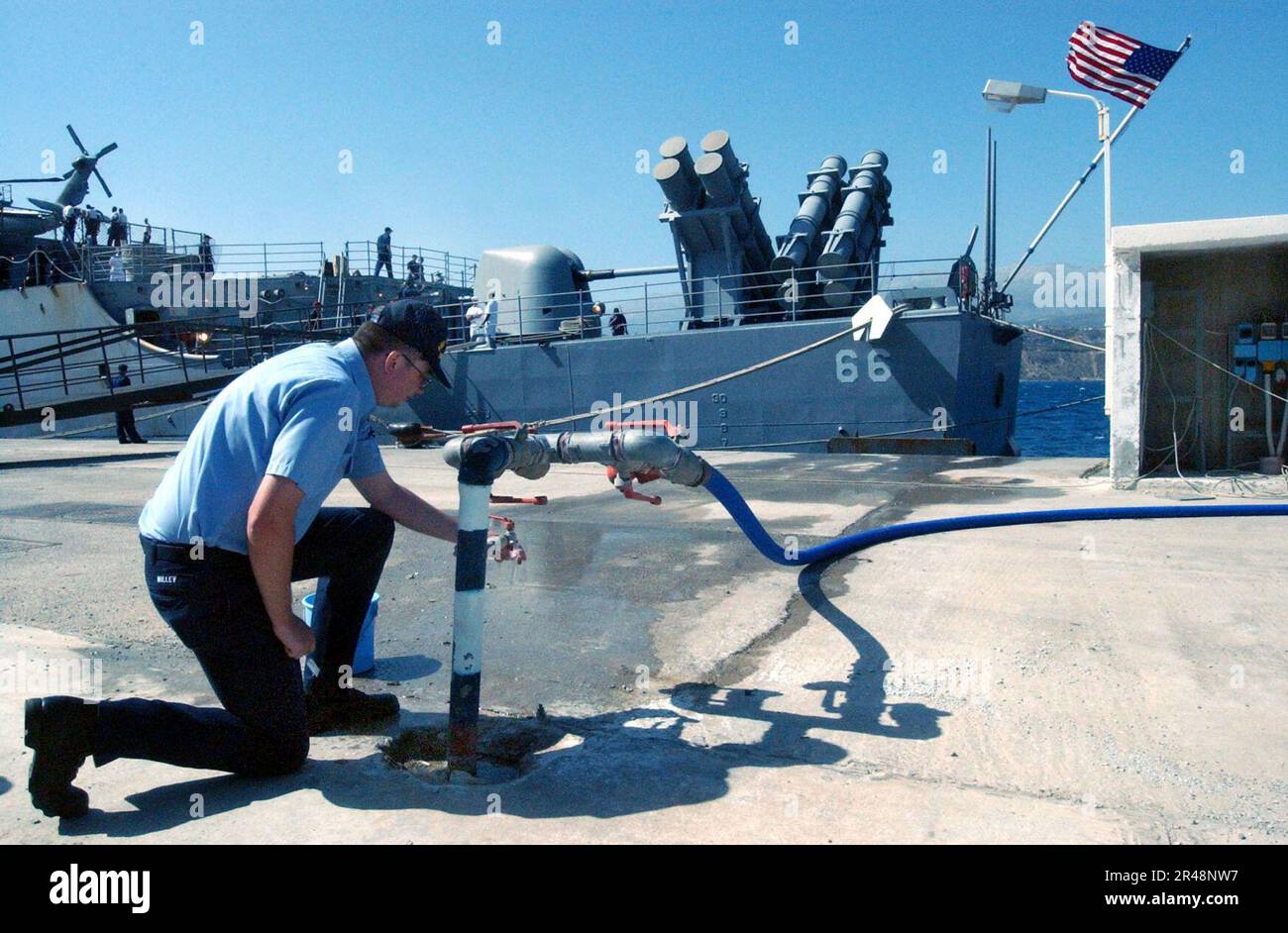 US Navy Water-testing during an NEPMU 7 port medical assessment Stock ...