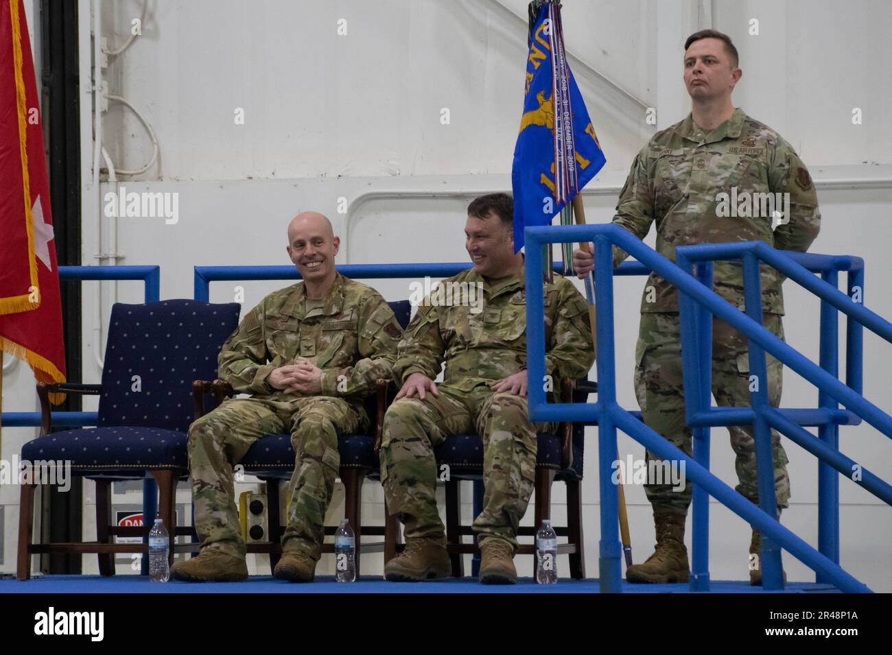 Col. Matthew D. Calhoun, outgoing 131st Bomb Wing commander, and Col ...