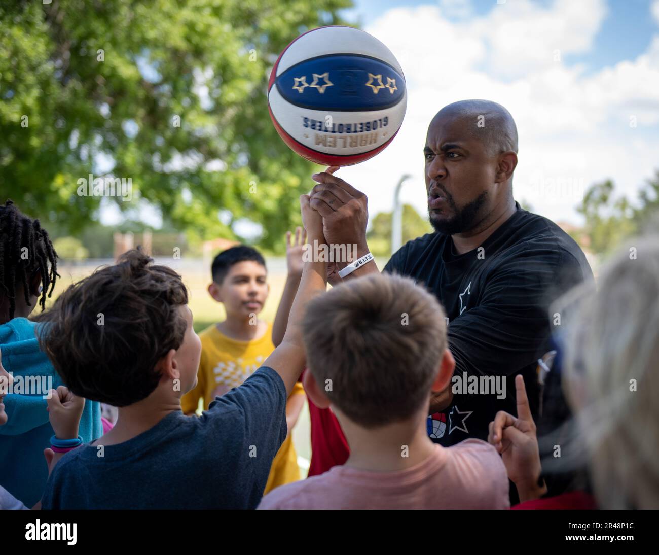 Shane “Scooter” Christensen, a player with the Harlem Globetrotters ...