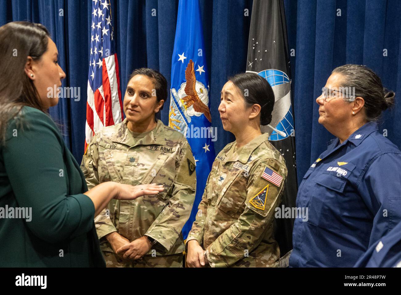 U.S. Coast Guard Cmdr. Lisa Sharkey, commanding officer of Base Los ...