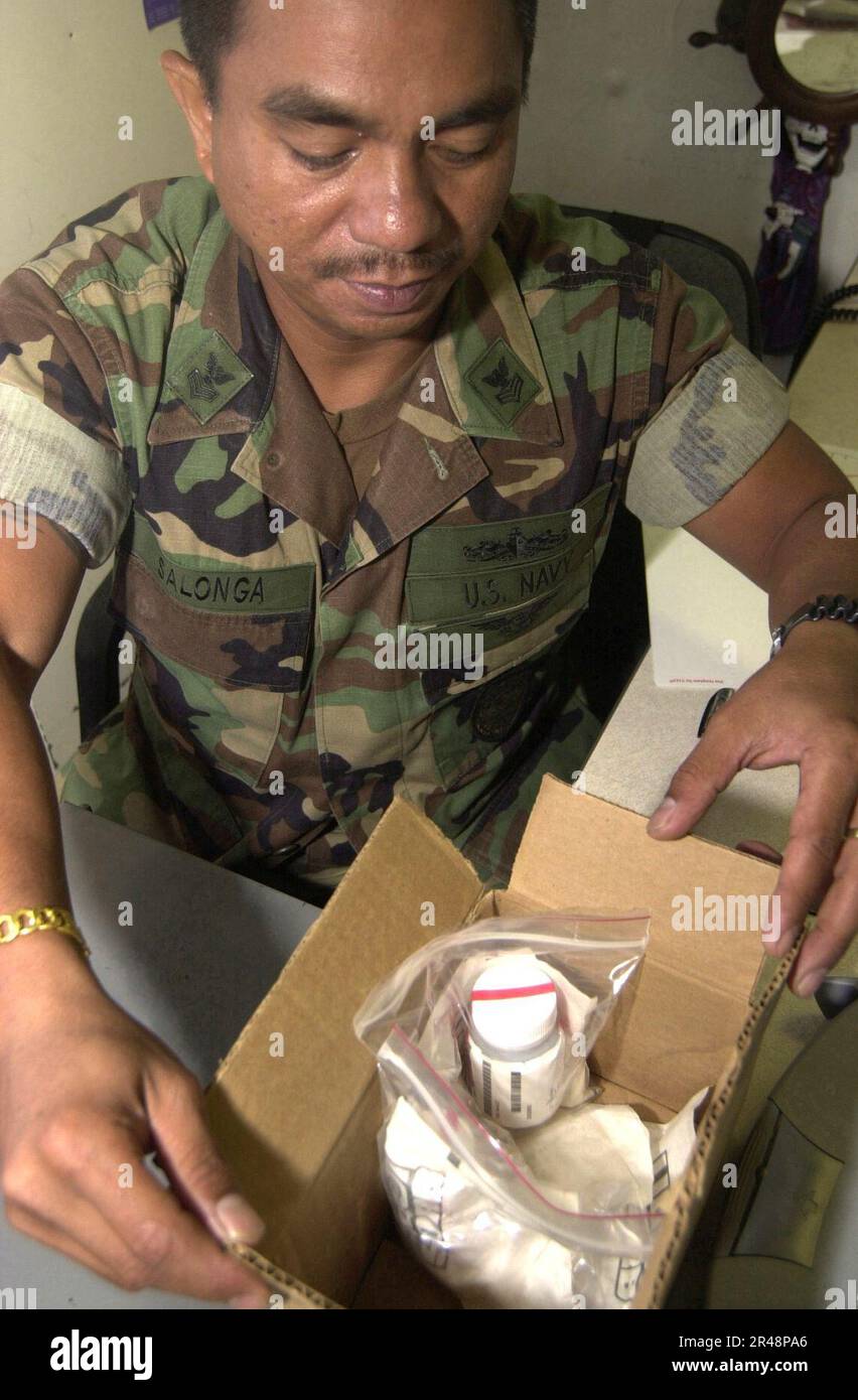 US Navy Urinalysis testing aboard USS Kitty Hawk Stock Photo - Alamy
