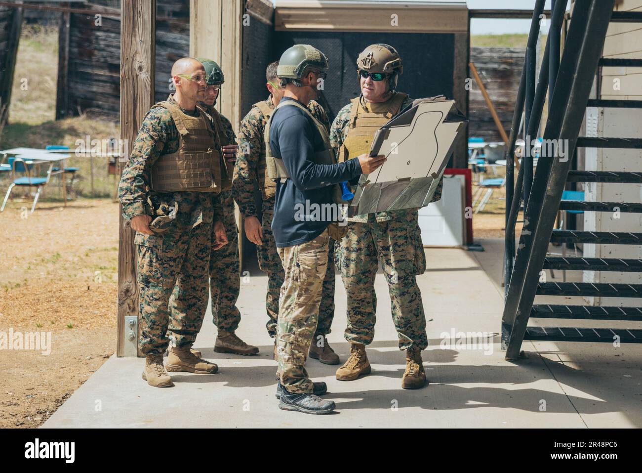 U.S. Marine Corps Col. Dennis Sampson, Commanding Officer of the 26th ...