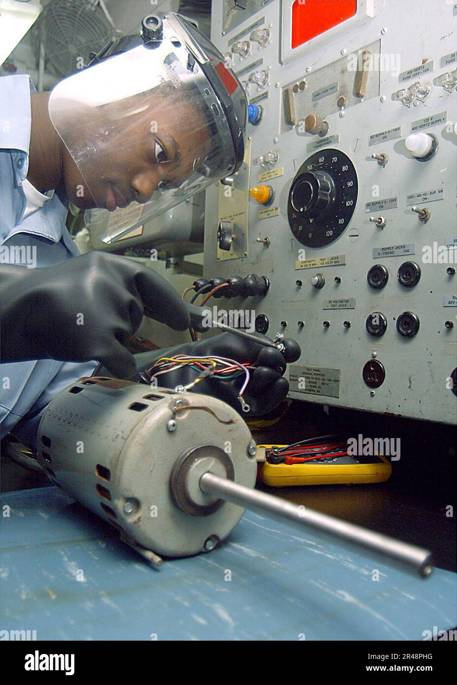 US Navy USS Washington - fan coil motor Stock Photo - Alamy