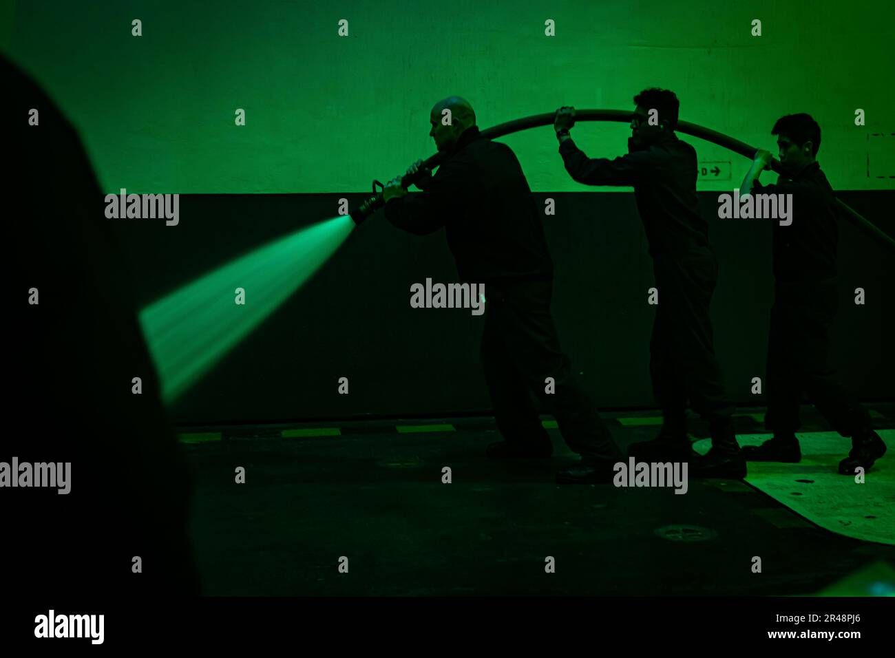230328-N-CE729-2073 ATLANTIC OCEAN (March 28, 2023) Sailors aboard the ...
