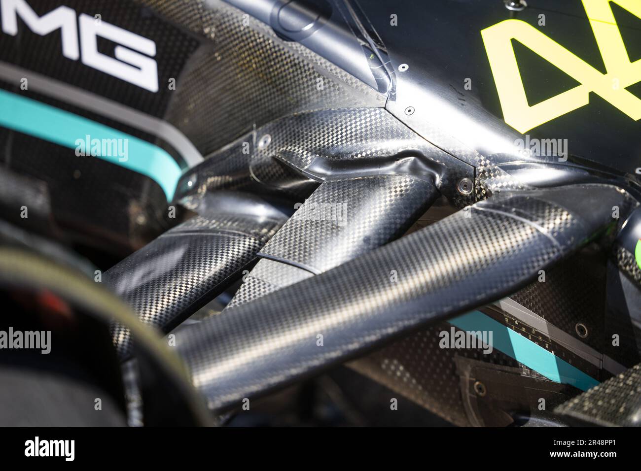 Mercedes AMG F1 Team W14, mechanical detail new front suspension during ...