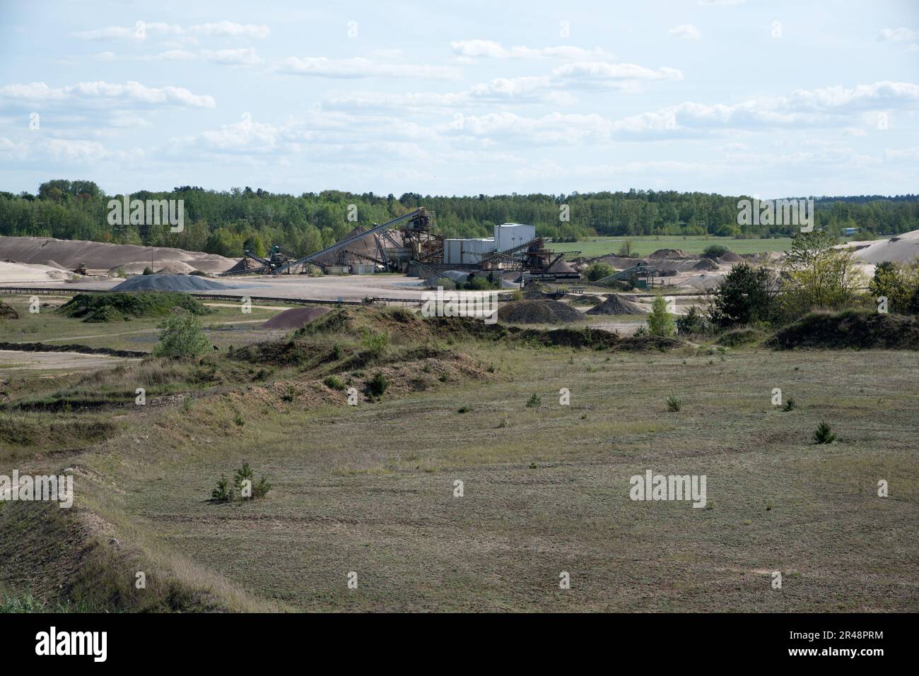 Gravel pit near Grumsin forest which is an UNESCO World Heritage Site ...