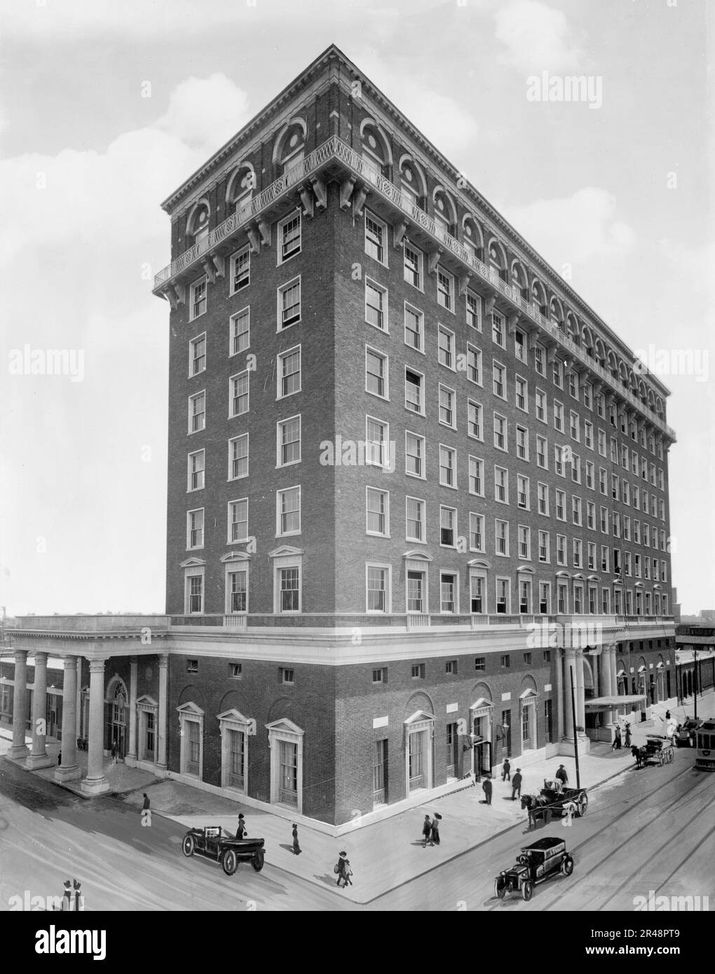 Historic railroad depot building Black and White Stock Photos & Images ...