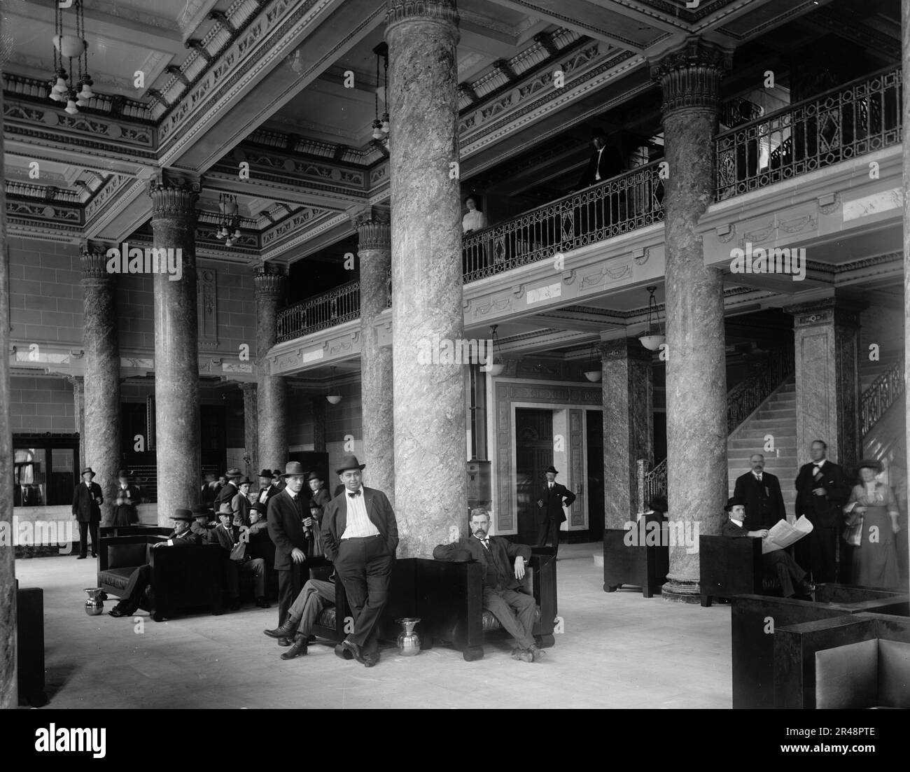 The Lobby, Murphy's Hotel, Richmond, Va., c.between 1910 and 1920 Stock ...