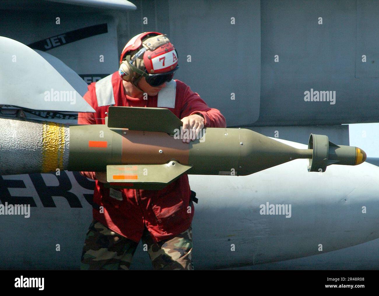 US Navy final checks on smart bomb Stock Photo - Alamy