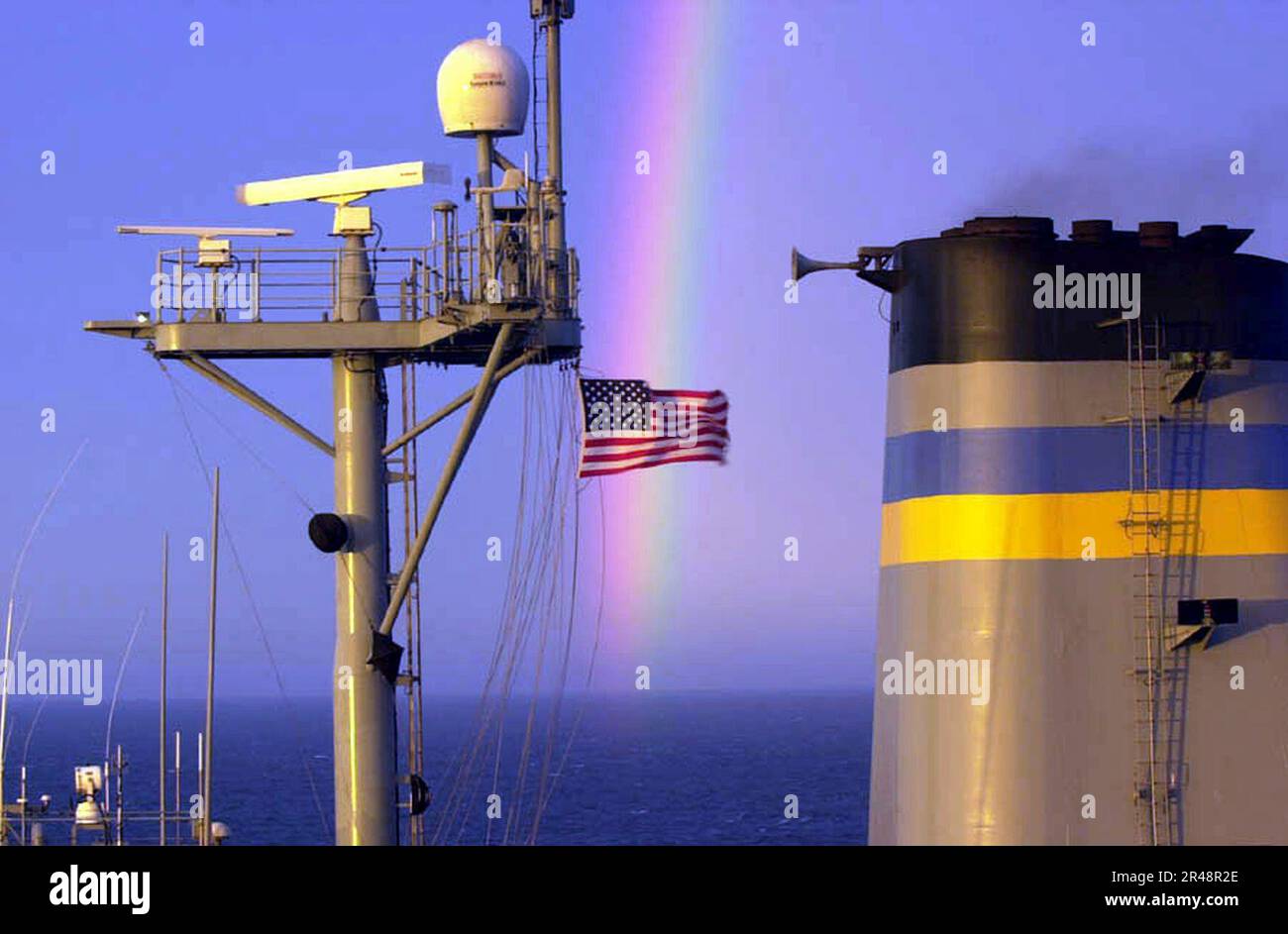 US Navy Rainbow during RAS Stock Photo - Alamy