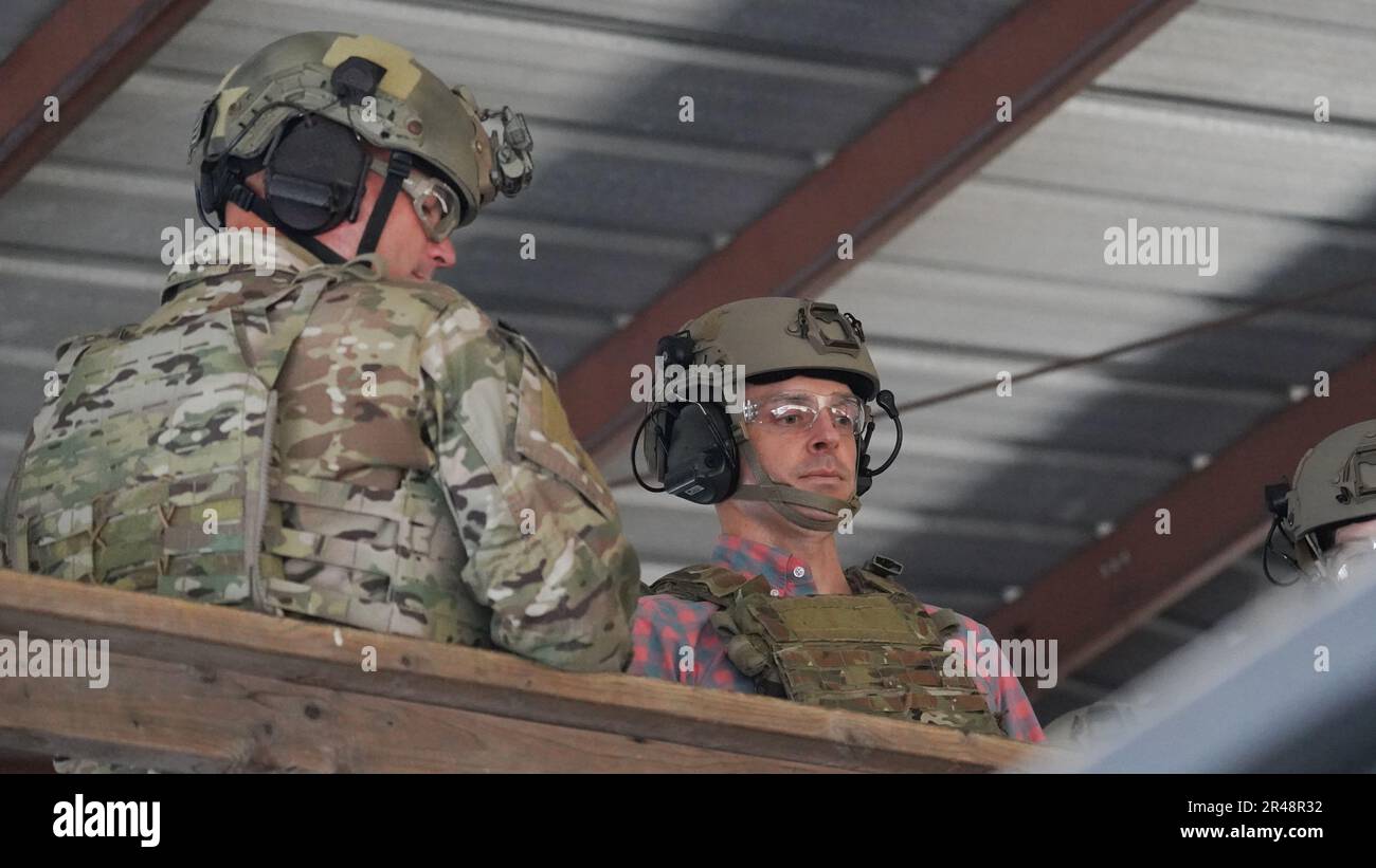 U.S. Coast Guard Master Chief Petty Officer Kelly Tumlinson, left, of ...