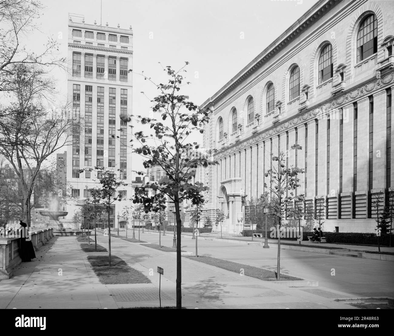 West court, New York Public Library, c.between 1910 and 1920 Stock ...
