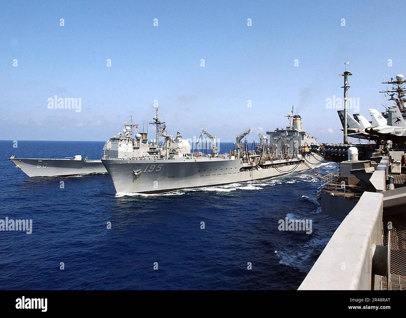 US Navy MSC USNS Leroy Grumman conducts underway replenishment Stock ...