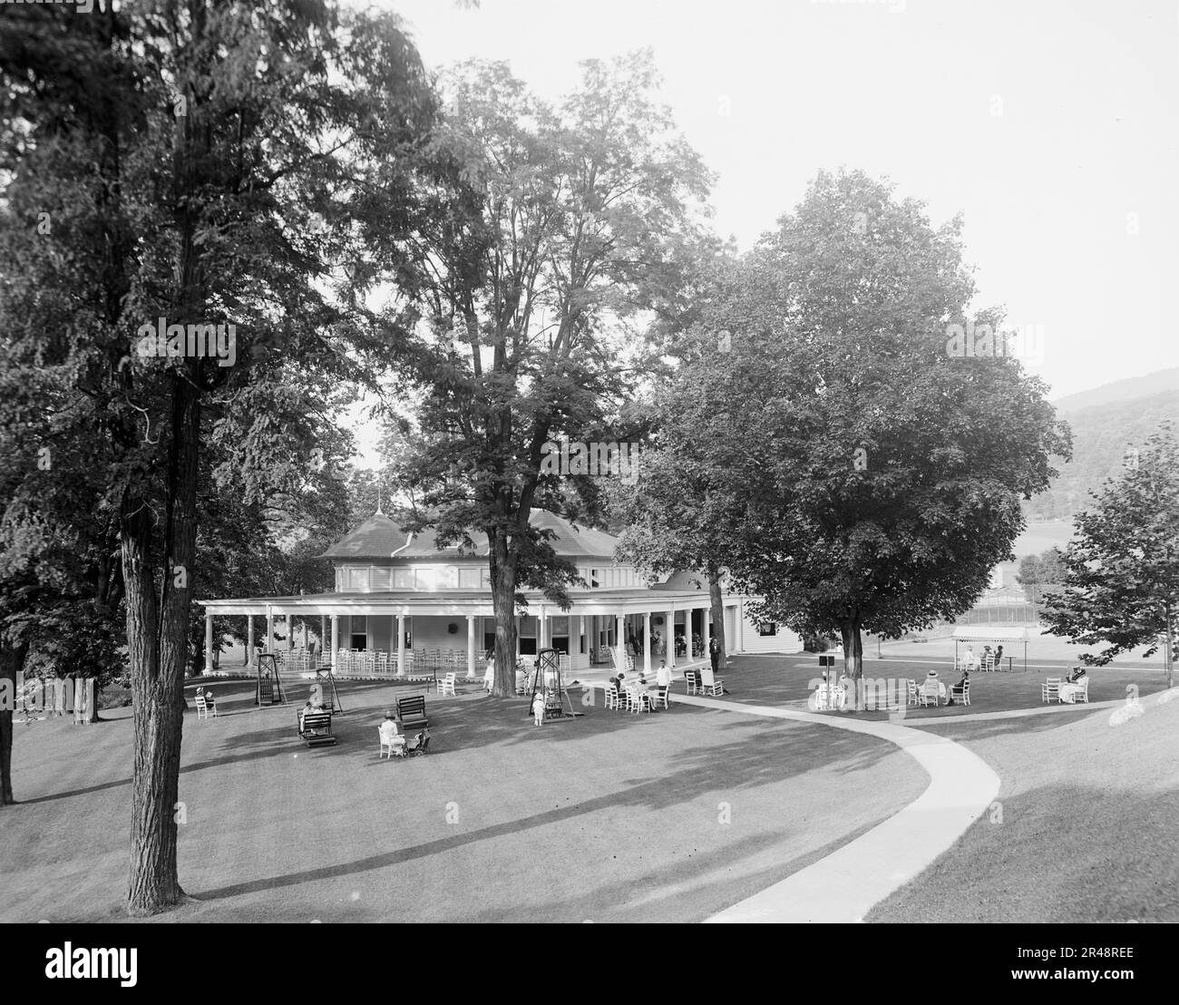 Five o'clock tea at the club house, Virginia Hot Springs, between 1910 ...