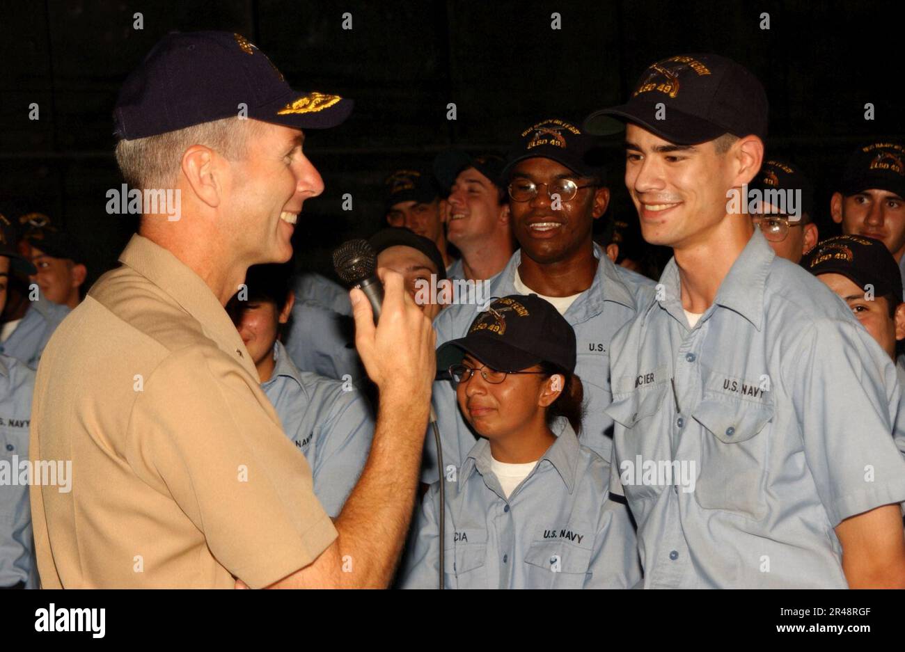 US Navy Admiral's Call aboard USS Harper's Ferry Stock Photo - Alamy