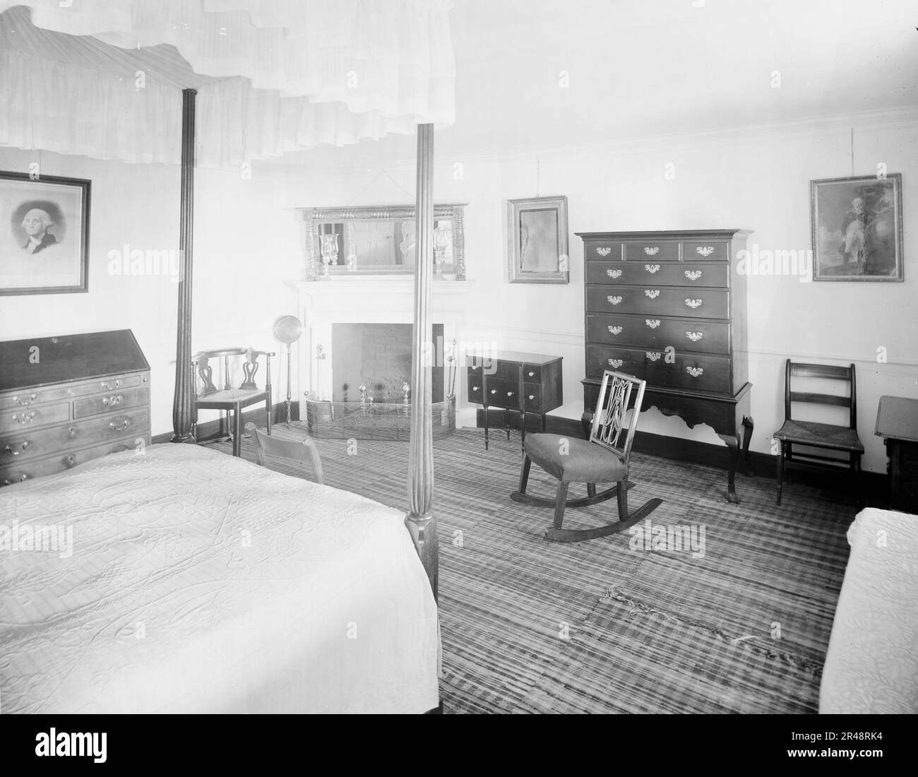 The River room at Mt. Vernon, c.between 1910 and 1920 Stock Photo - Alamy