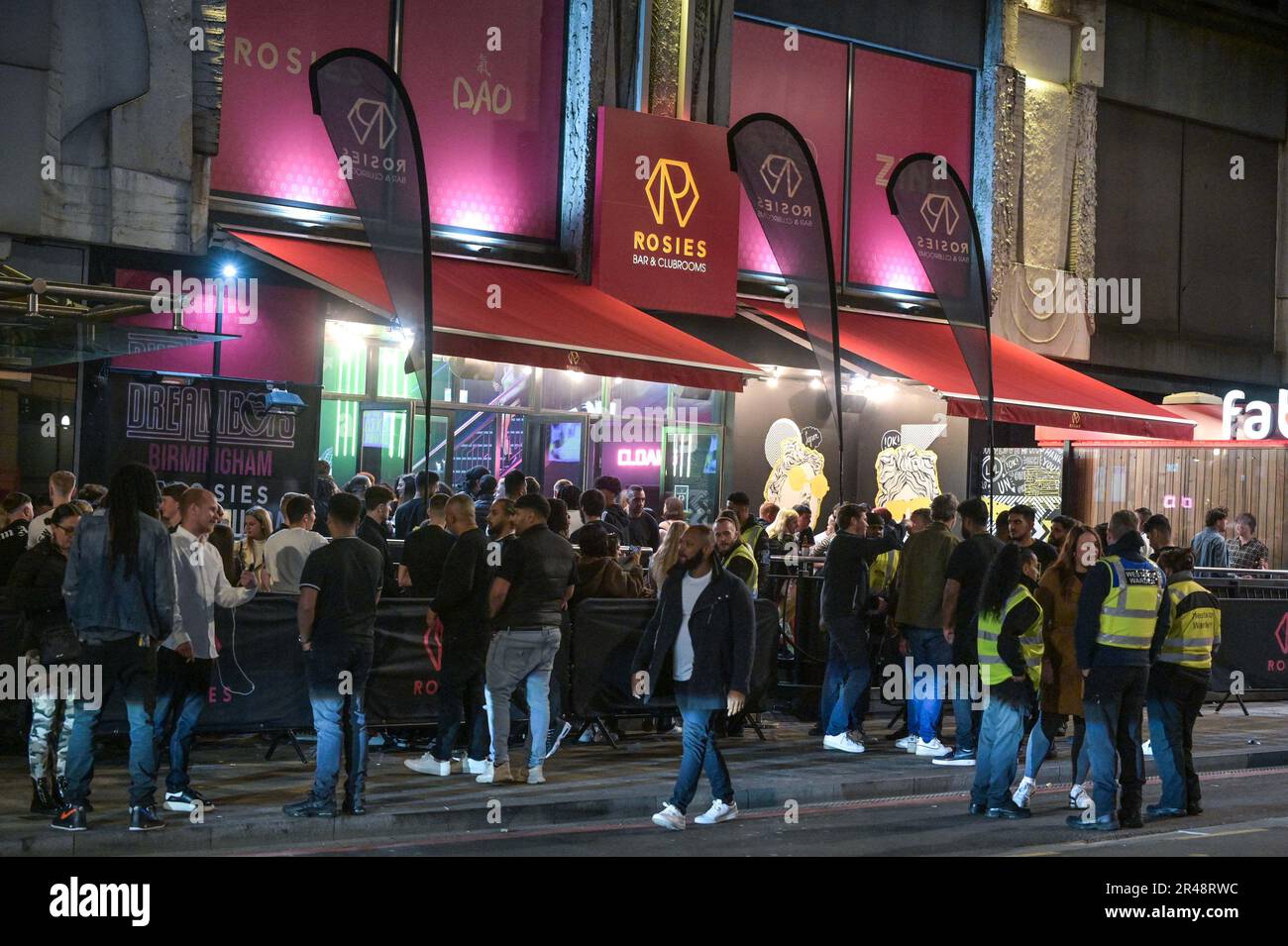 Broad Street, Birmingham, 27th May 2023 - Revellers queue to get into ...