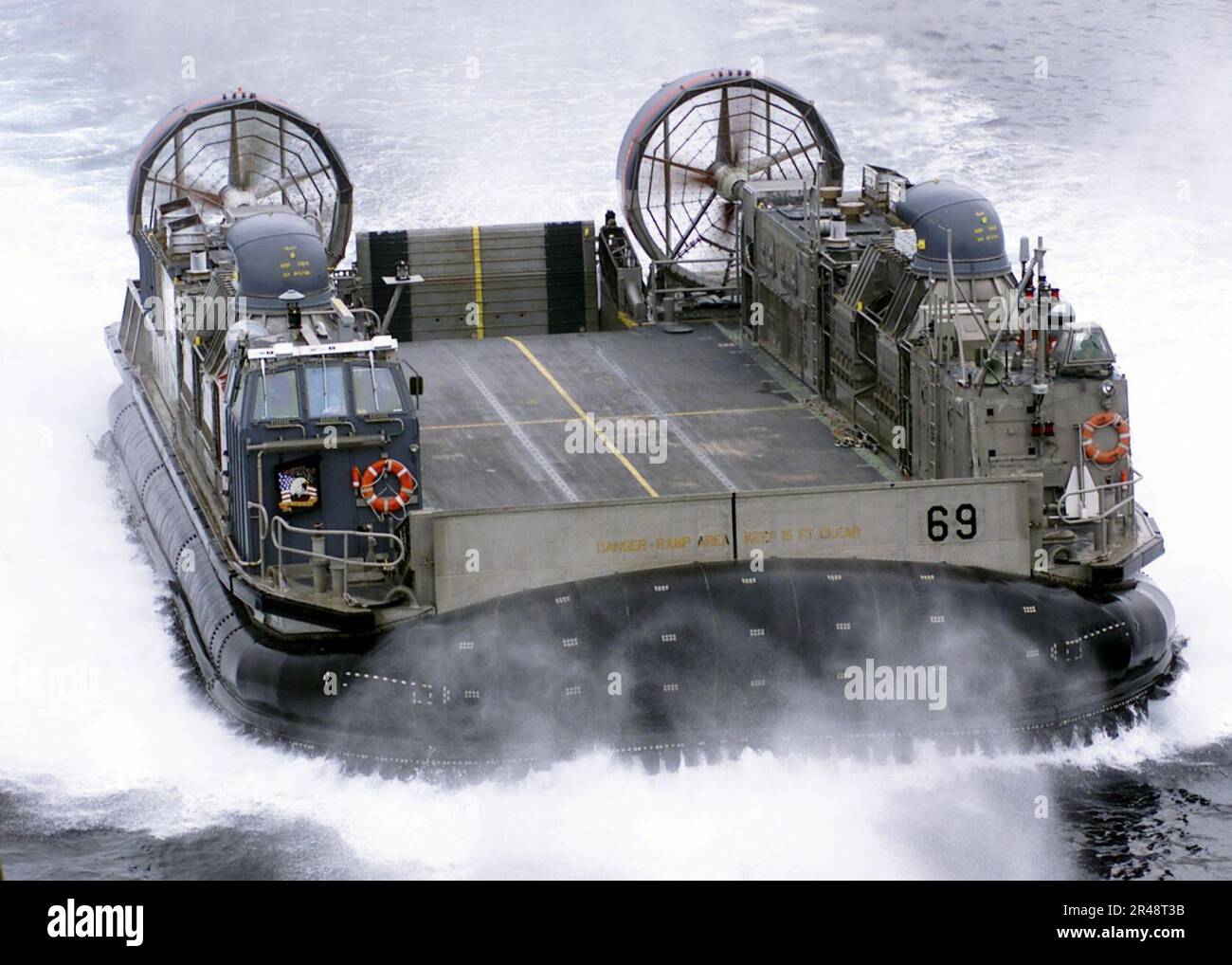 US Navy LCAC approaches USS Saipan Stock Photo - Alamy