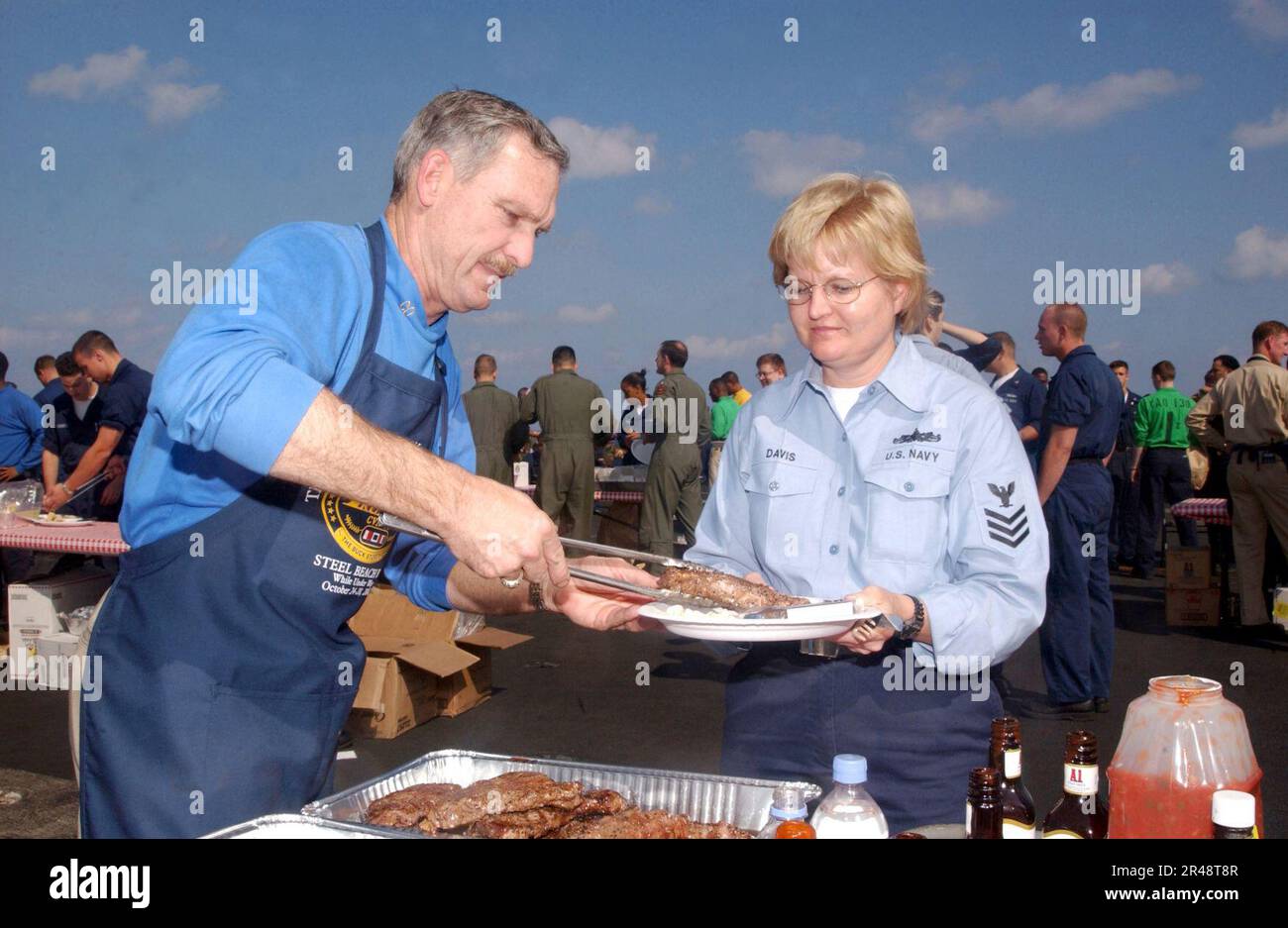 US Navy Steel beach picnic aboard USS Truman Stock Photo - Alamy