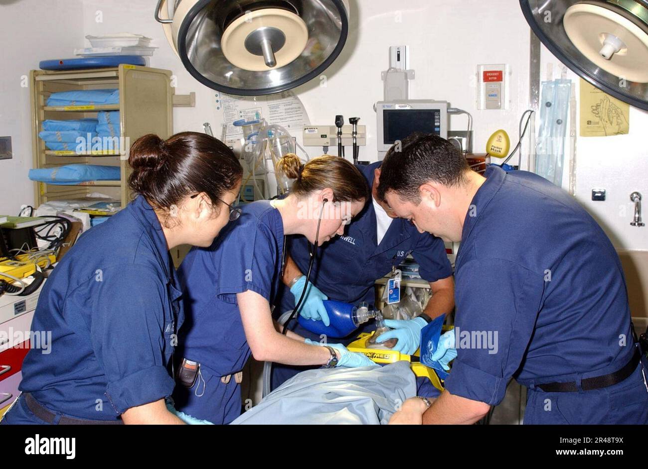 US Navy A U.S. Navy ER General Medical Officer, provides trauma ...