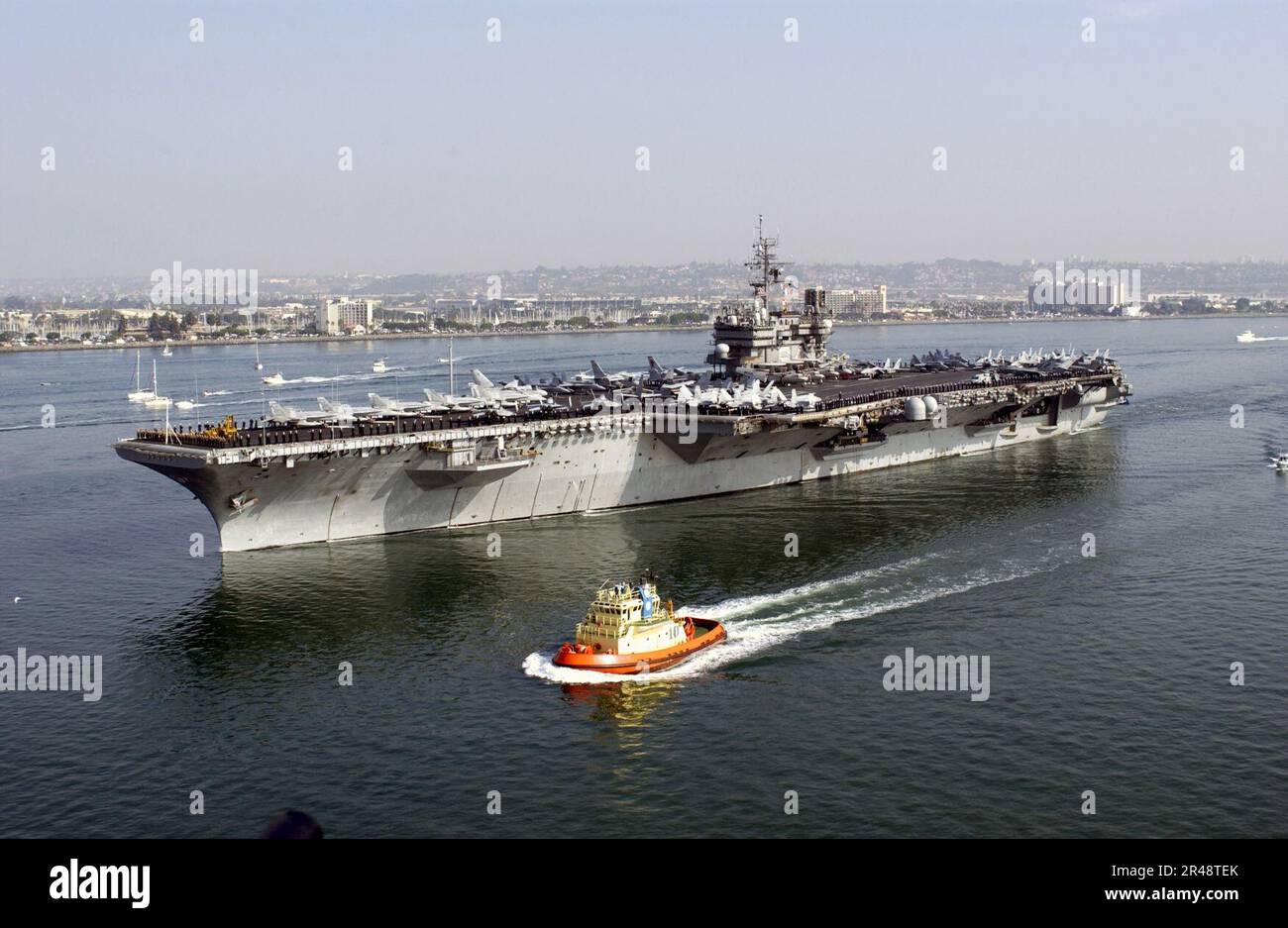 US Navy USS Constellation (CV 64) departs Naval Air Station North ...